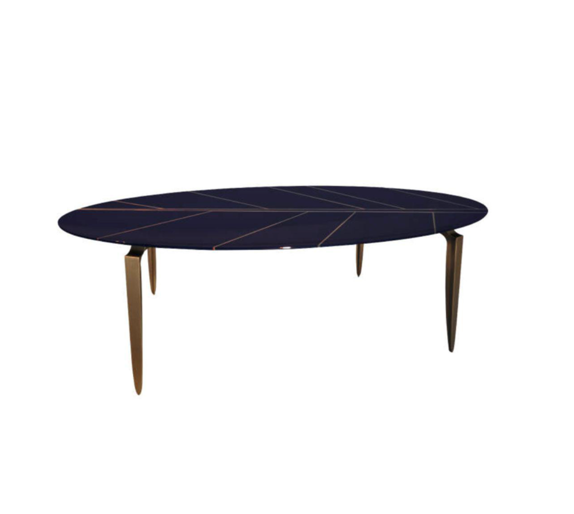 NEW Garbarino Mesa Elliptic Dining Table. Original Price: $13,000.00 - Design Plus Gallery