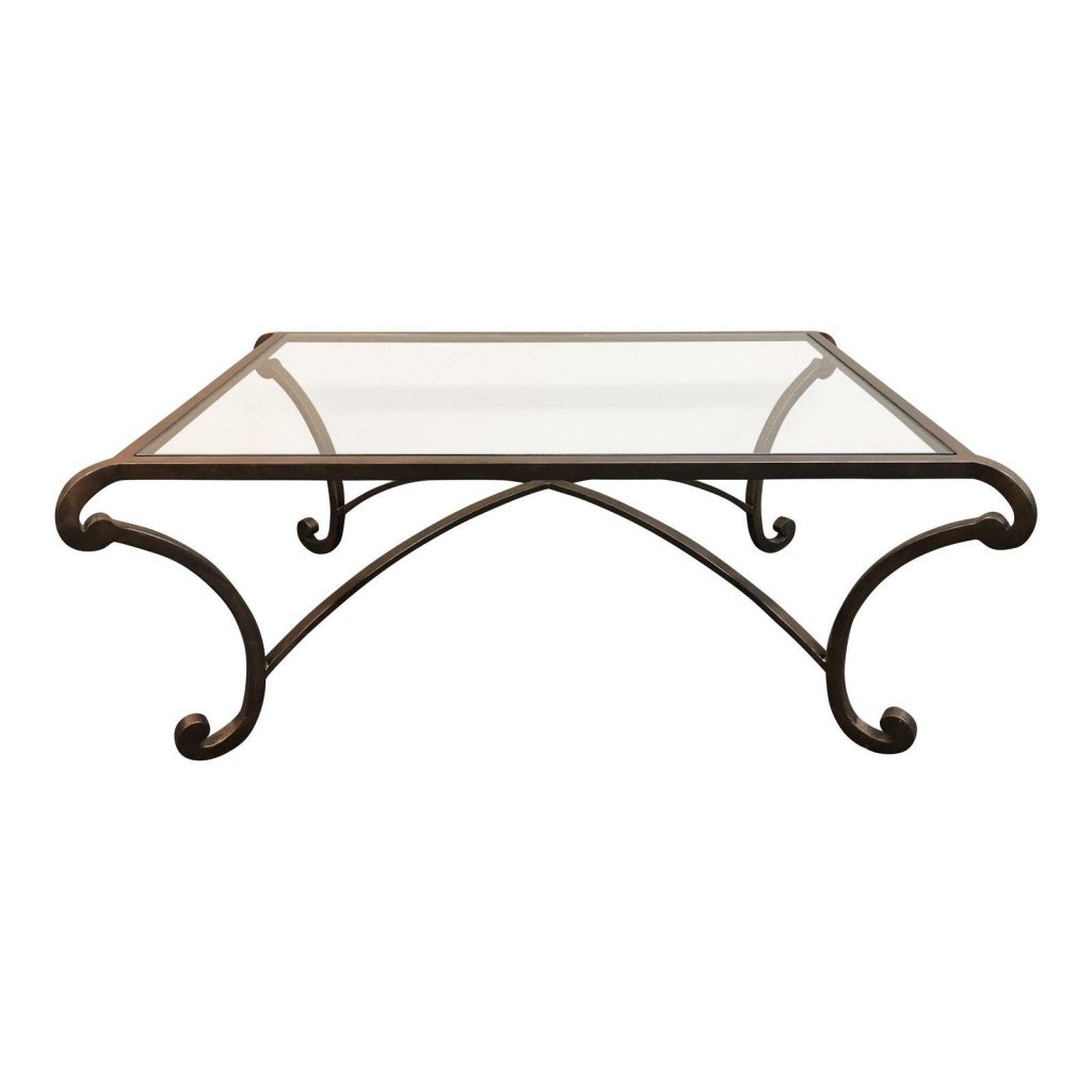 Wrought Iron & Glass Coffee Table. Original Price: $1,950.00 - Design ...