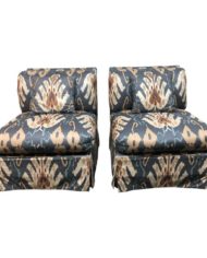 Custom Marge Carson Ikat Print Chairs – A Pair | Design Plus Gallery