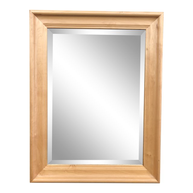 Contemporary Maple Framed Wall Mirror - Design Plus Gallery