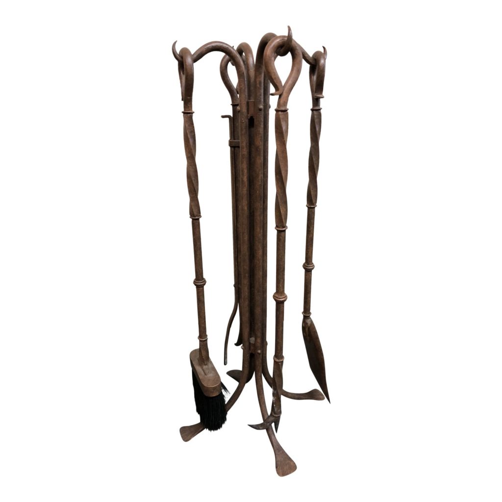 Twisted Bronze Fireplace Tool Set | Design Plus Gallery