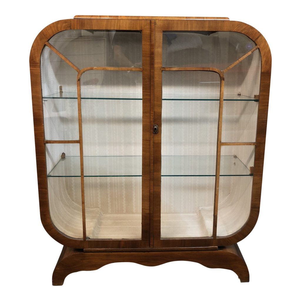 Art Deco Mahogany Veneer Display Cabinet - Design Plus Gallery