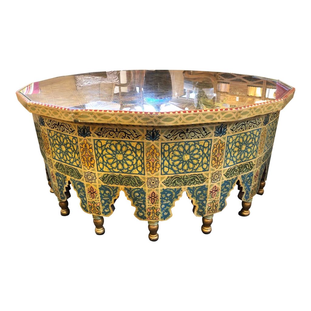 Moroccan Hand-Painted Coffee Table - Design Plus Gallery