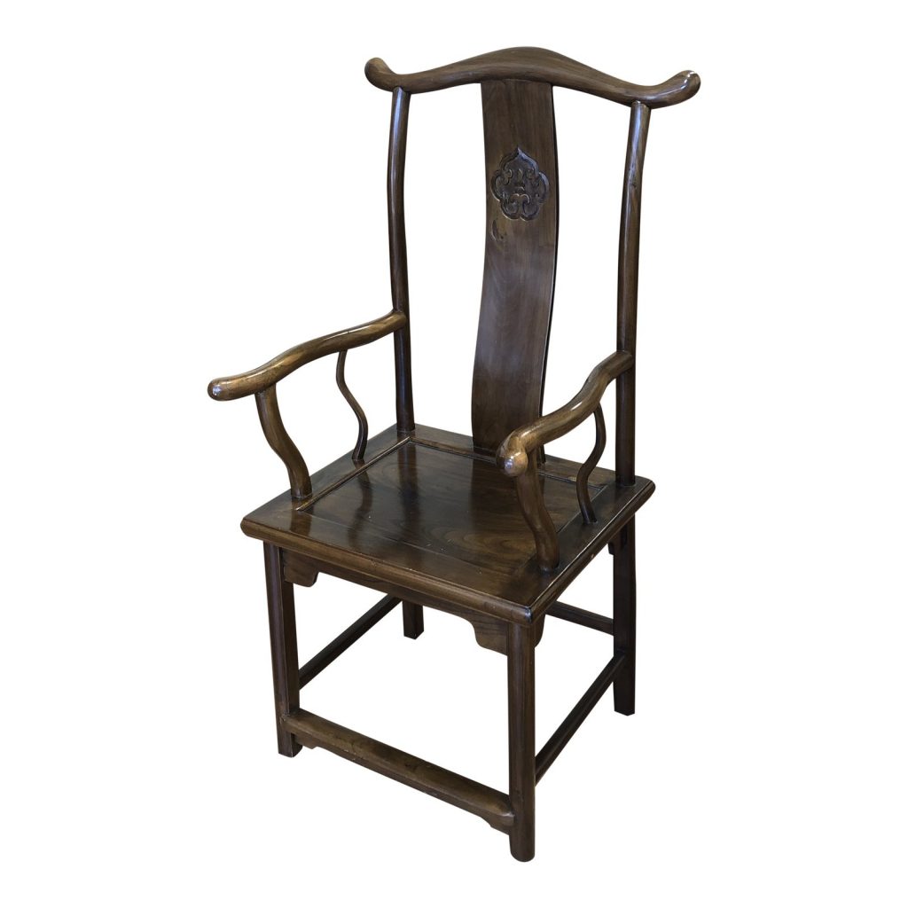 Antique Chinese Yoke Back Hat Hanging Arm Chair - Design Plus Gallery