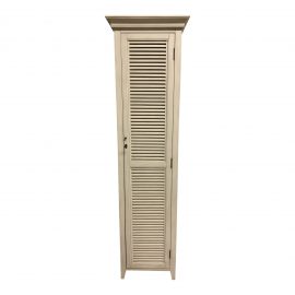 Restoration Hardware Shutter Tall Distressed Taupe Bath Cabinet. Original Price 1 295 Design Plus Gallery