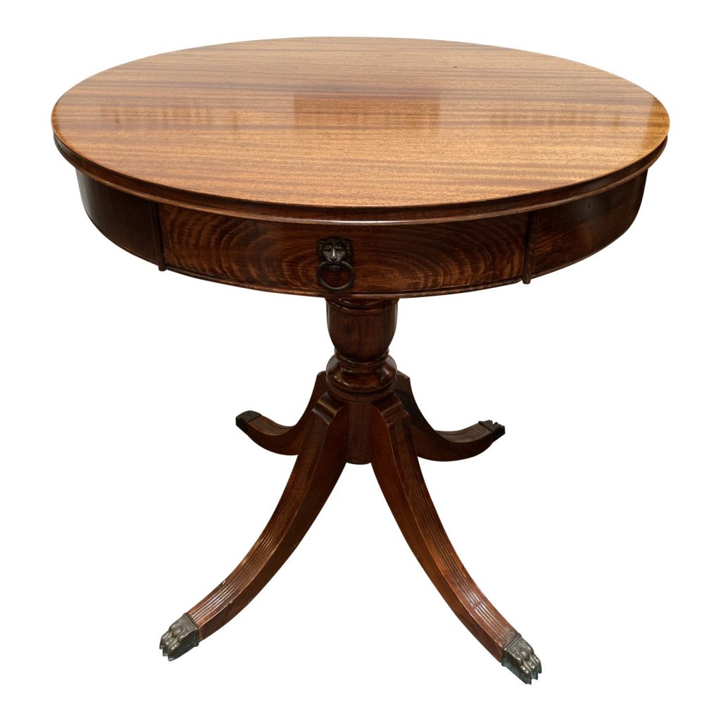 Antique Pedestal Side or Center Table - Design Plus Gallery