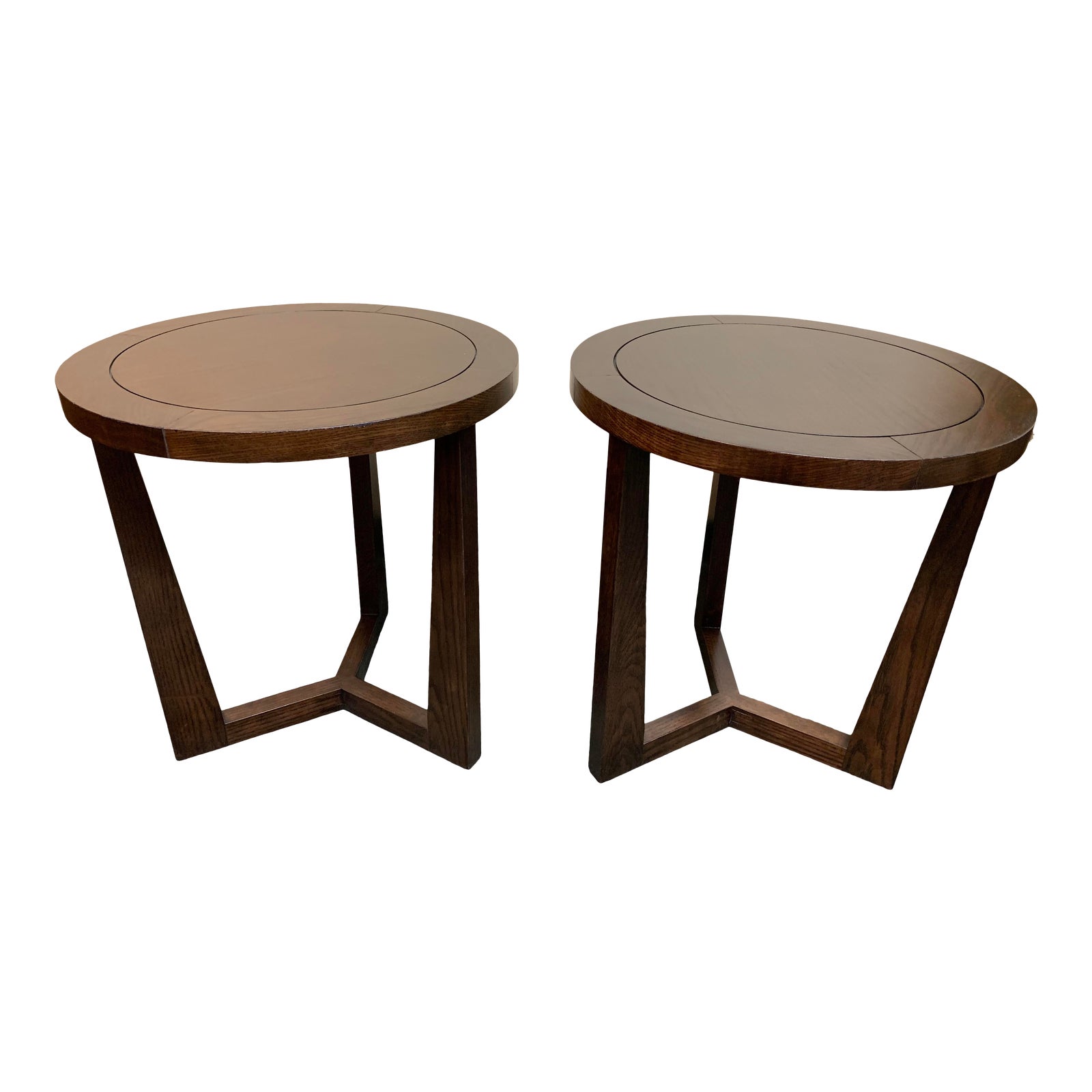 mark-david-contemporary-round-side-tables-a-pair-4694 - Design Plus Gallery