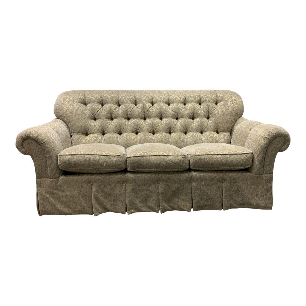 Custom High Back Tufted Rolled Arm Sofa - Design Plus Gallery