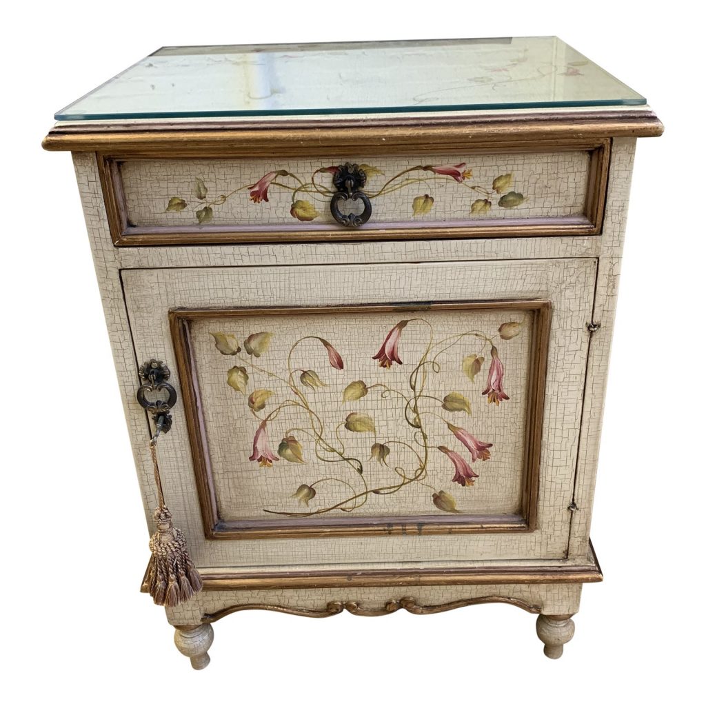 Hand-Painted Floral Side Table | Design Plus Gallery