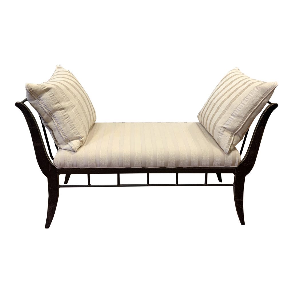 Custom Iron Frame Cushioned Bench - Design Plus Gallery