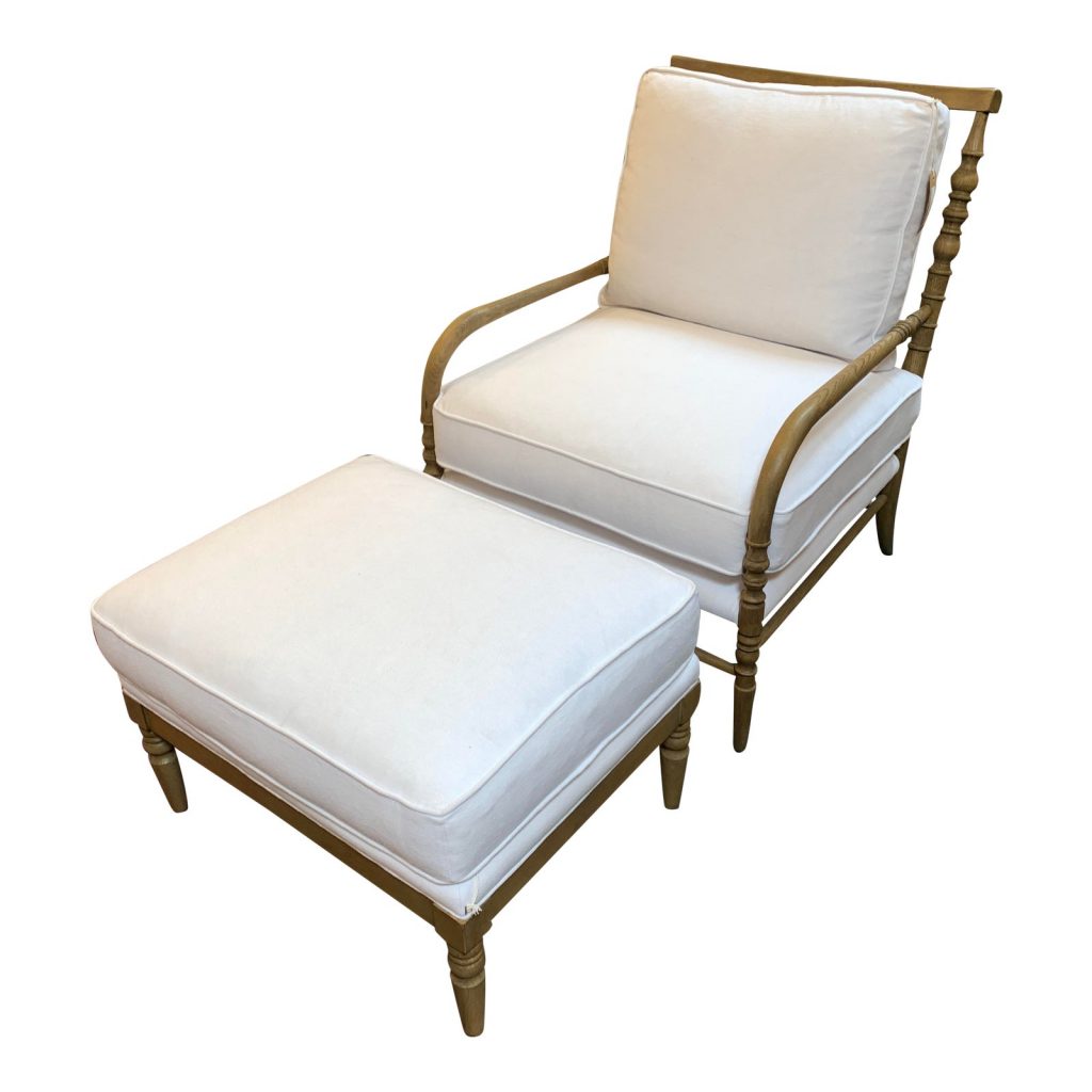 NEW Custom Design Dot Spindle Chair + Ottoman. Original Price: $1,982 ...