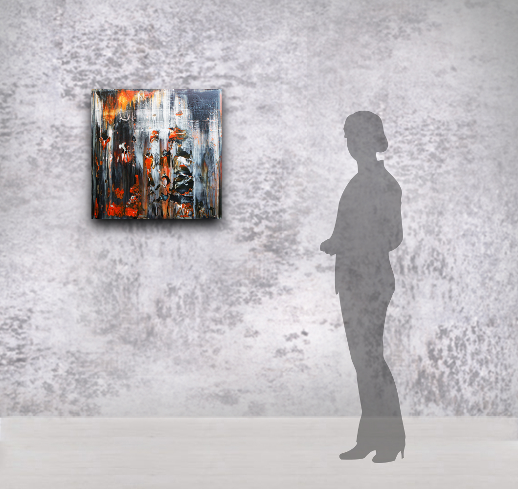 Jose Maria Clark "Inferno" Acrylic on Canvas - Design Plus Gallery