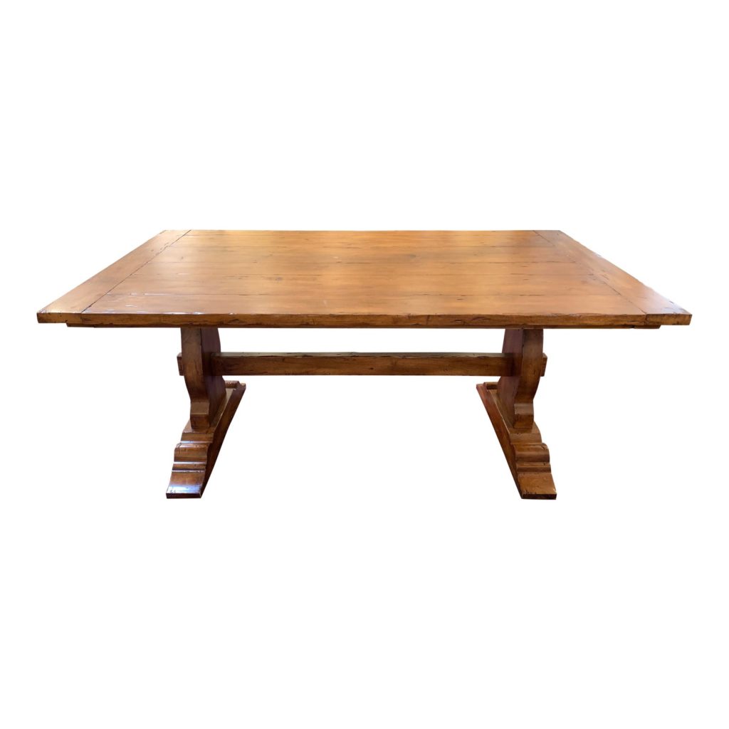 Traditional Custom Extendable Trestle Dining Table - Design Plus Gallery