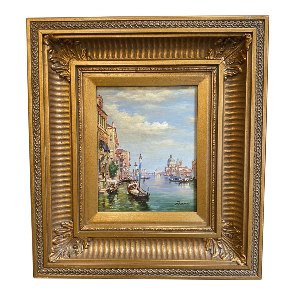 Vintage Original Oil Painting of Venice by Jacobus Johannes Doeser ...