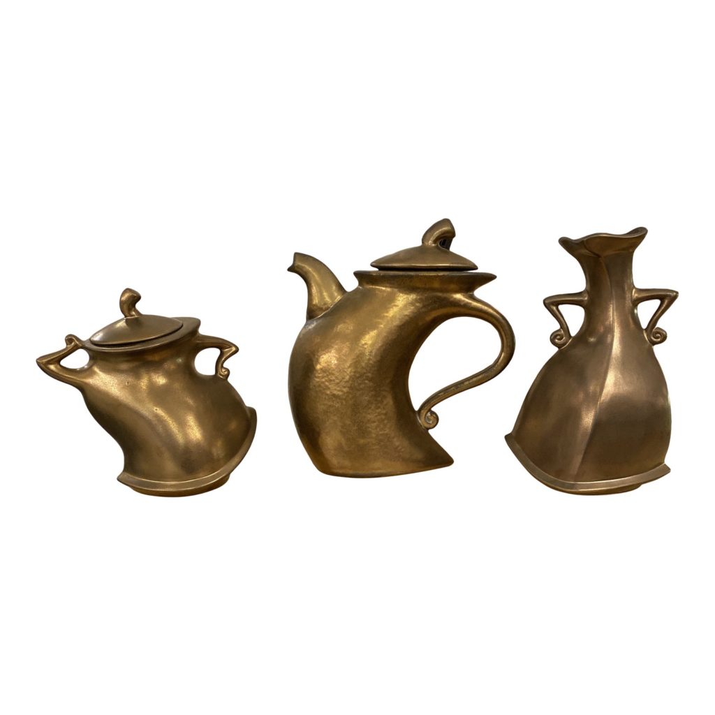 Michael Lambert Signed Dancing & Strutting Pottery - Set of 3 - Design ...