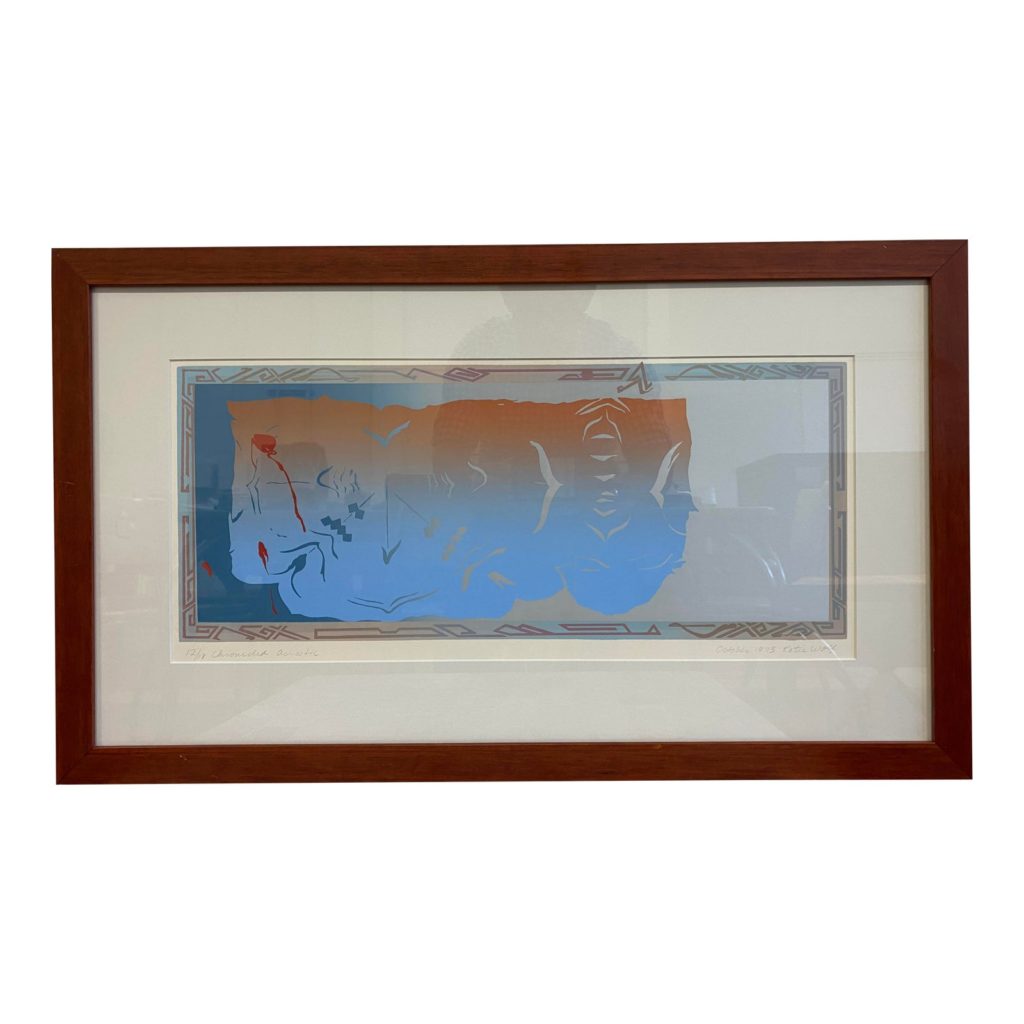 1970's Katie Wolf Custom Framed Limited Edition Screen Print - Design ...