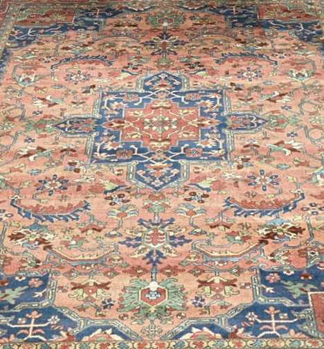 Karastan 736 Medallion Serapi Wool Area Rug - 8′9″ × 12′8″ - Design ...