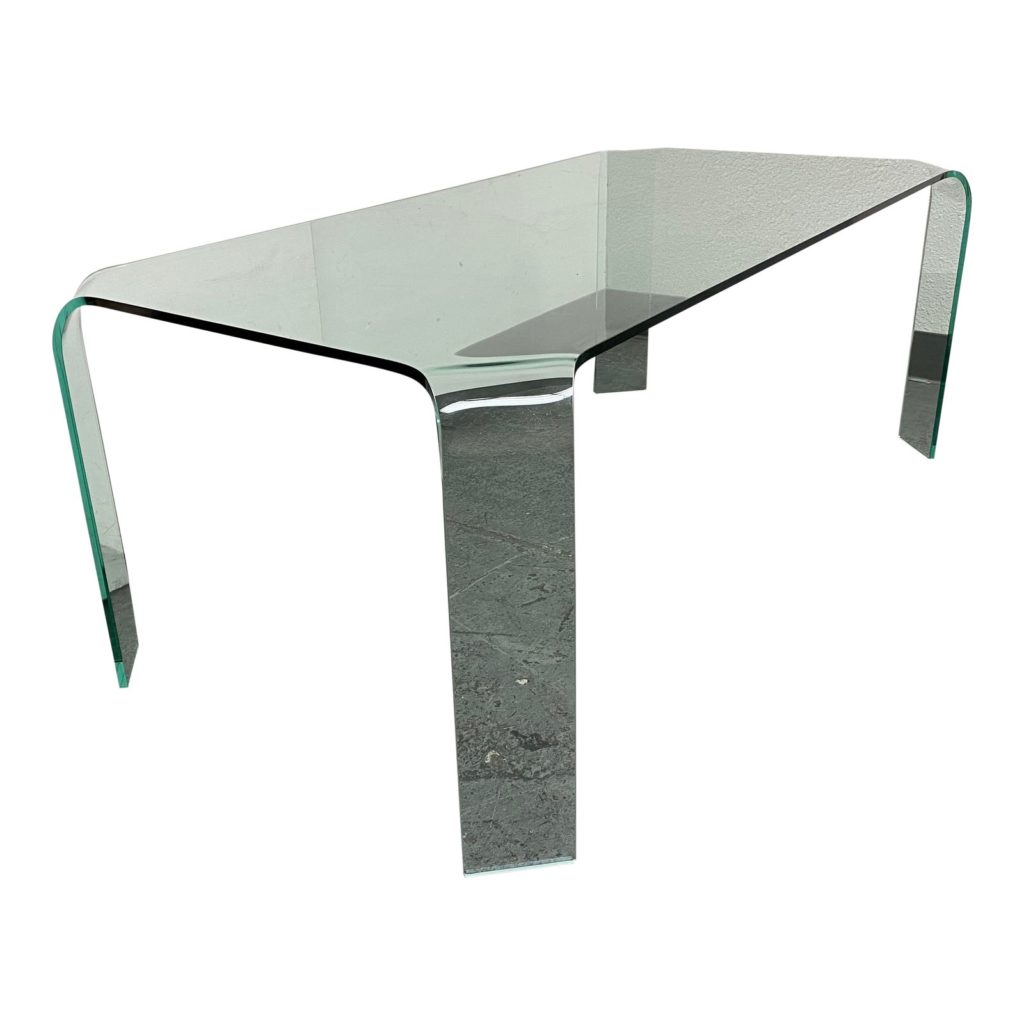 Pace Collection Glass Waterfall Dining Table - Design Plus Gallery