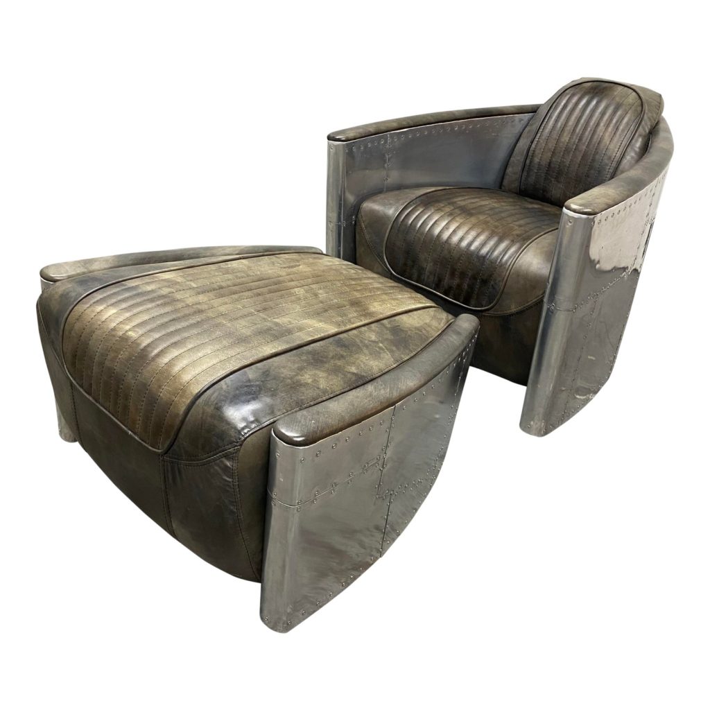 Restoration Hardware Aviator Chair + Ottoman. Original Price: $3,290 ...