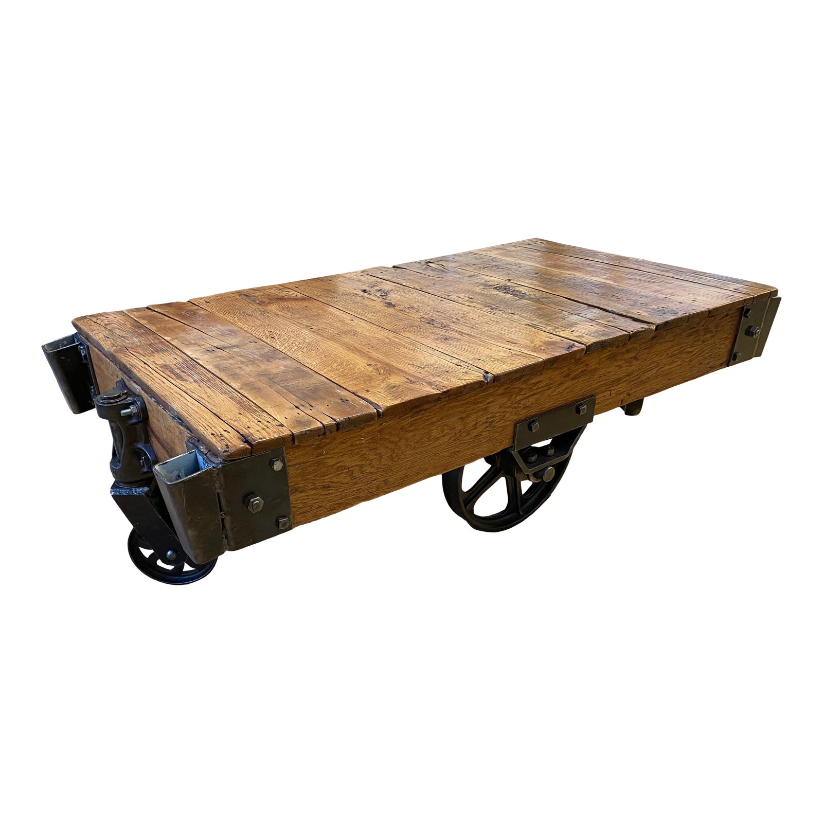 Vintage Cotton Bale Cart Coffee Table - Design Plus Gallery