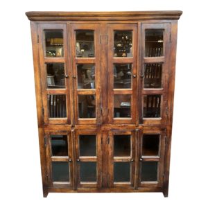 Rustic Glass Front Display Cabinet - Design Plus Gallery