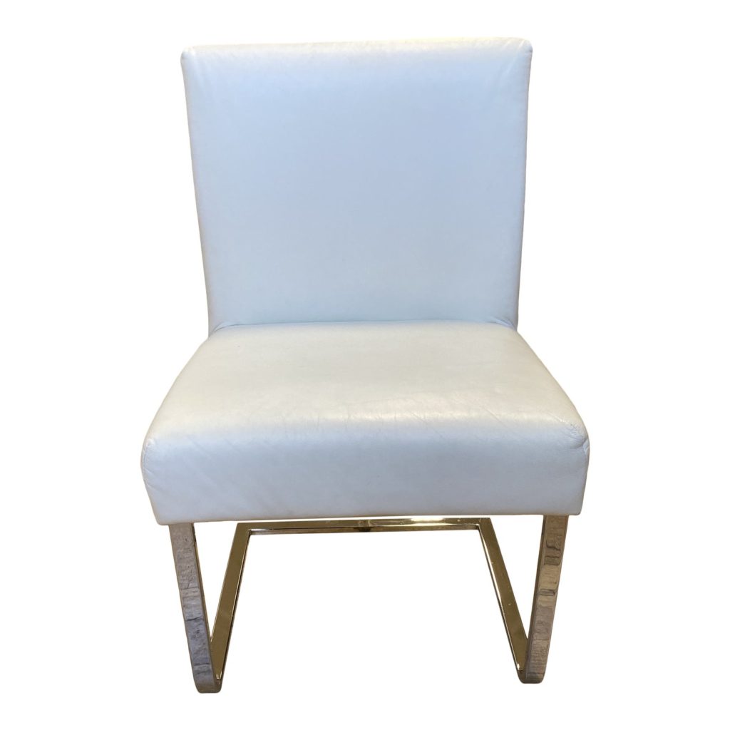 William Sonoma Leather Cantilevered Chair - Design Plus Gallery