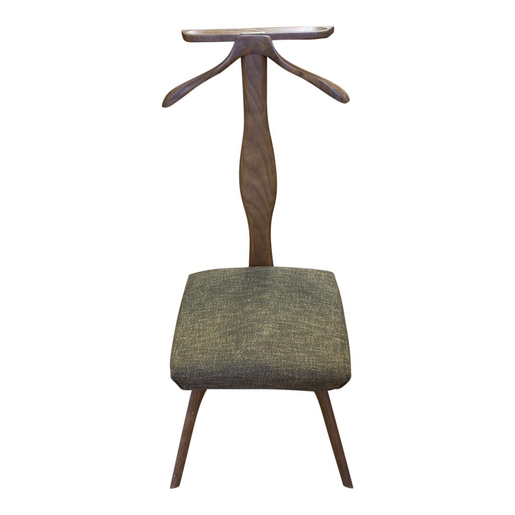 Late 20th Century Upholstered + Wood Valet - Design Plus Gallery