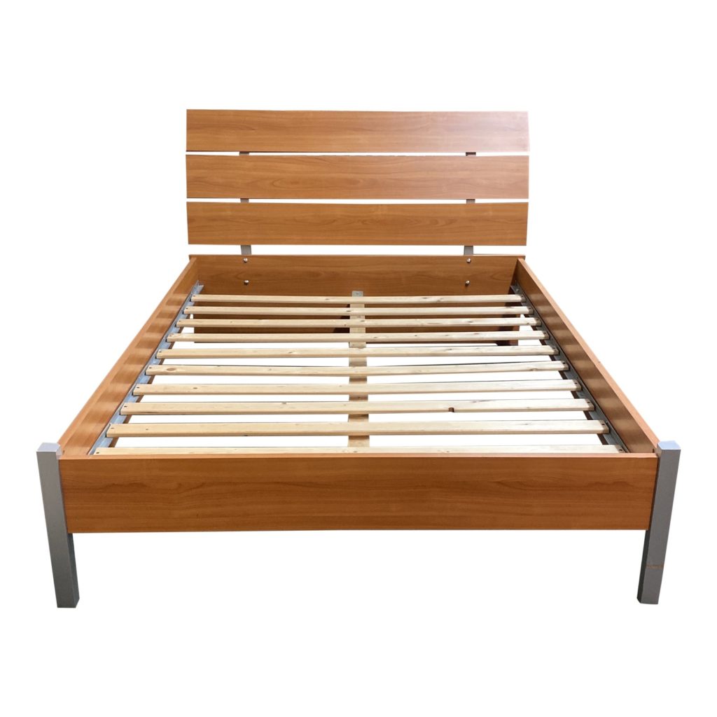 Full Size Contemporary Teak Bed Frame - Design Plus Gallery
