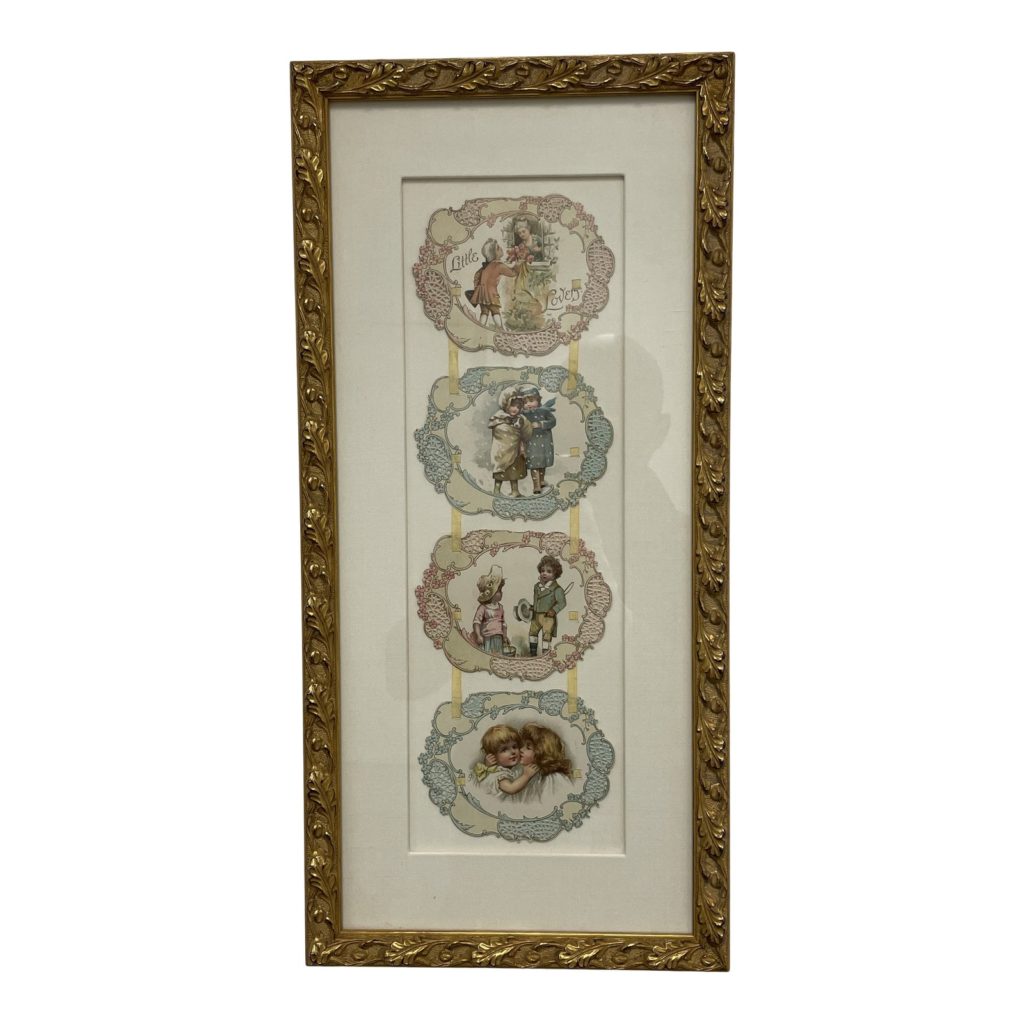 Framed "Little Lovers" Victorian Cut Outs - Design Plus Gallery