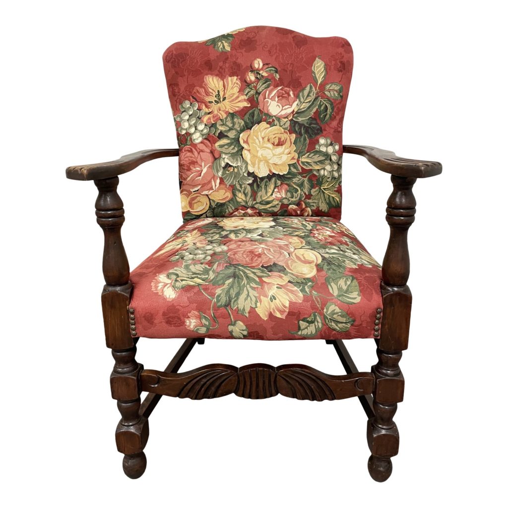 Mid 20th Century English Traditional Floral Arm Chair - Design Plus Gallery
