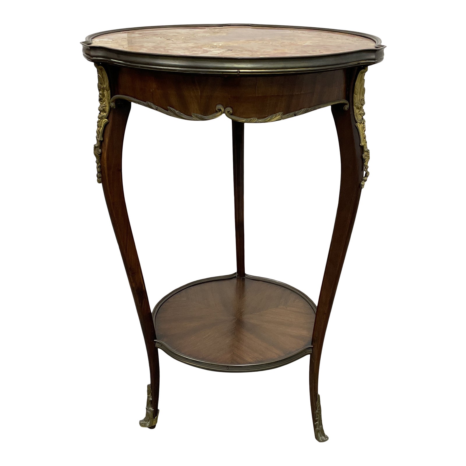 Mid 20th Century French Baroque Onyx Side Table - Design Plus Gallery