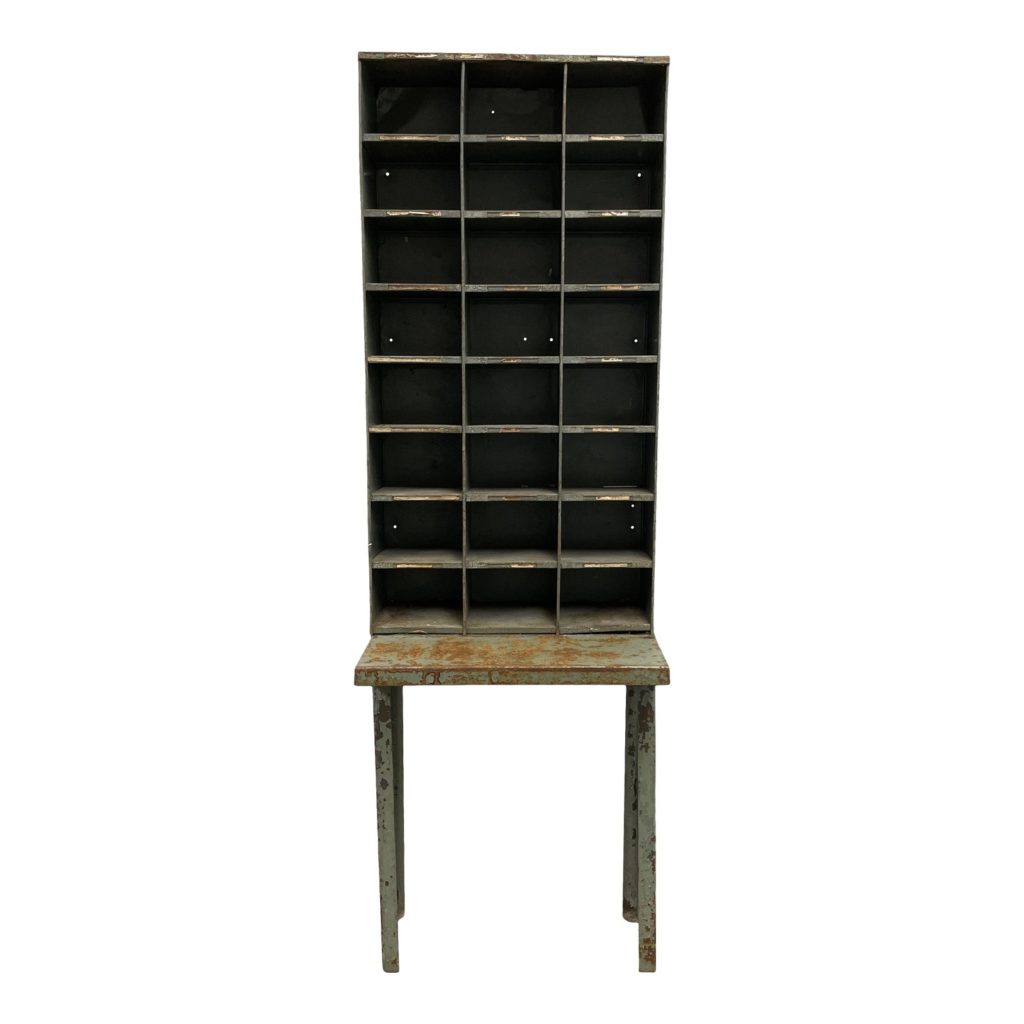 Mid 20th Century Industrial Metal Mail Sorter - Design Plus Gallery