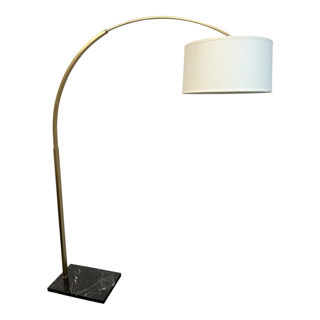 Restoration Hardware Modern Arc Floor Lamp + Black Marble. Original ...