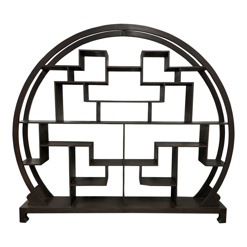 Asian Influenced Altar Rounded Bookcase | Design Plus Gallery