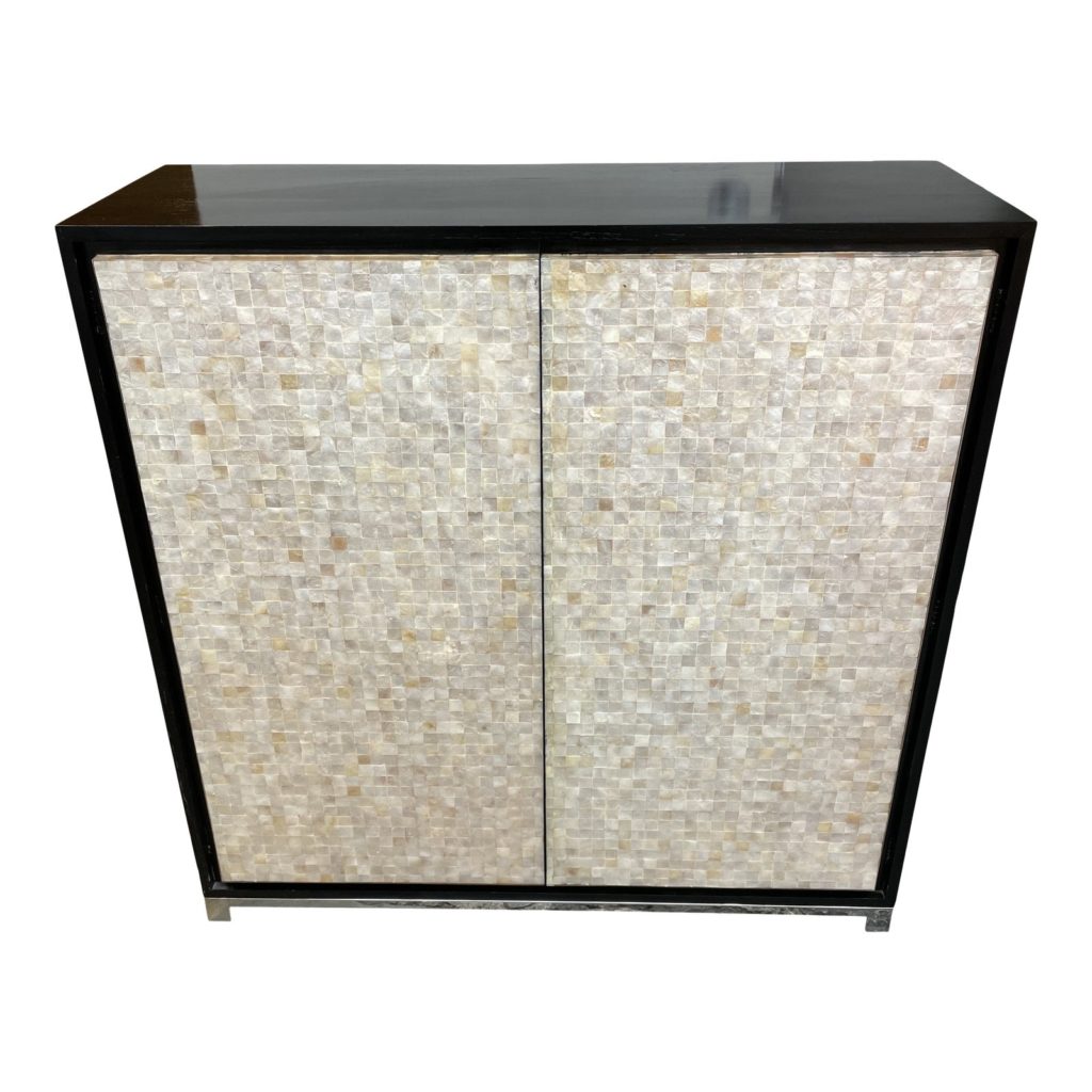 Custom Design Two Door Capiz Front Cabinet - Design Plus Gallery