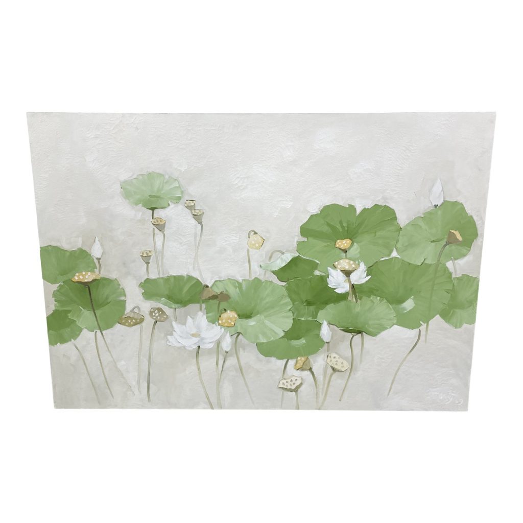 Ha Huynh Mỹ "Lotus in Season" Original Oil on Canvas - Design Plus Gallery