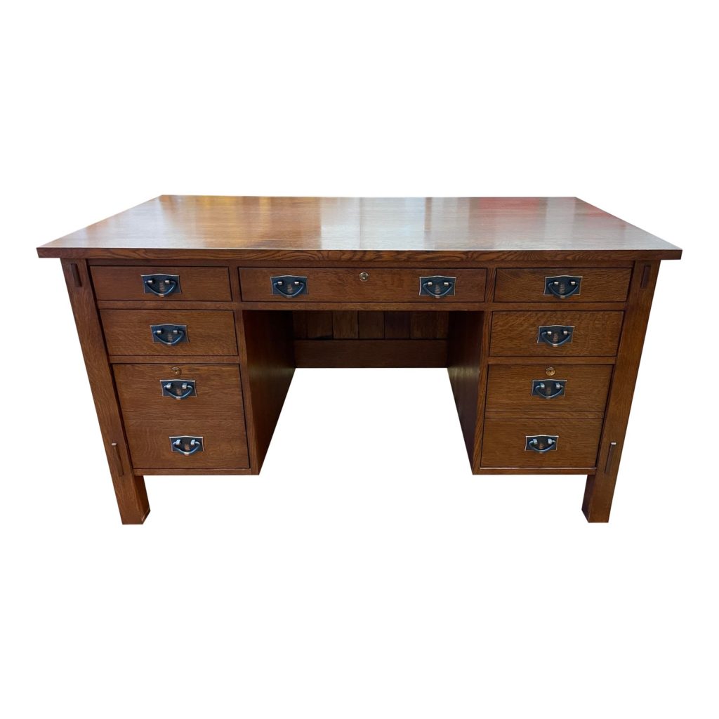 Stickley Starters Collection Rift Cut Oak Writing Desk - Design Plus ...