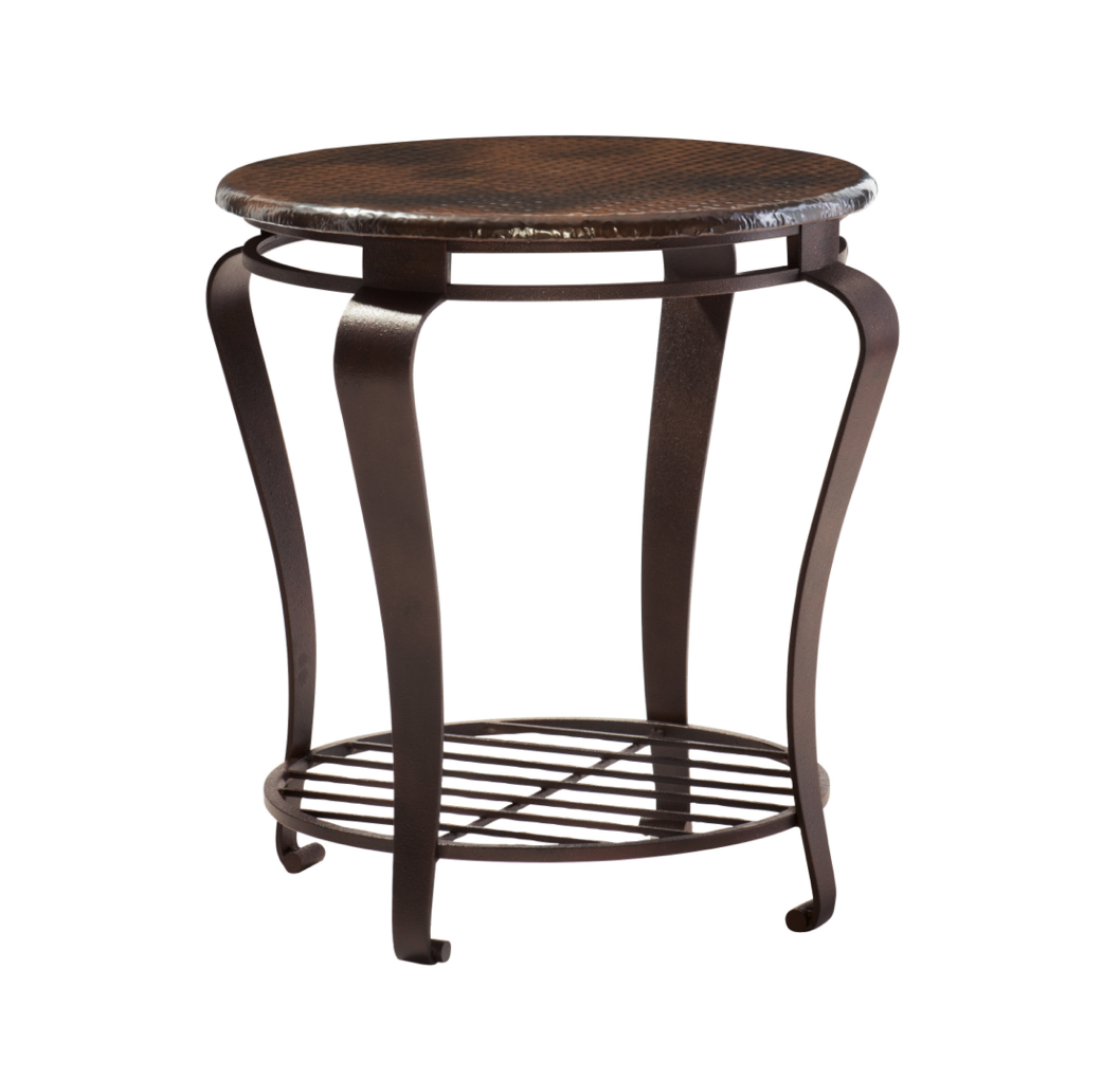Bernhardt Hammered Copper Round End Table. Original Price: $1,229 ...