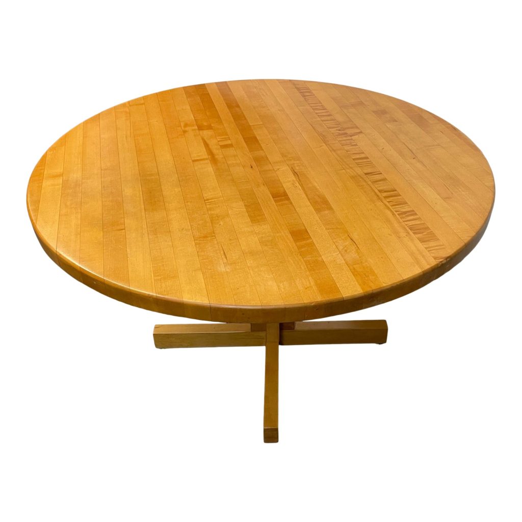 Vintage Classic Round Butcher Block Dining Table - Design Plus Gallery