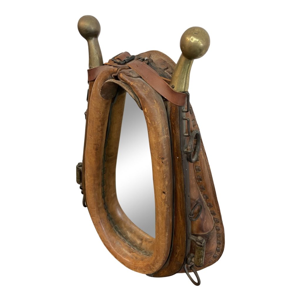 Vintage Louisville Horse Harness Wall Mirror - Design Plus Gallery