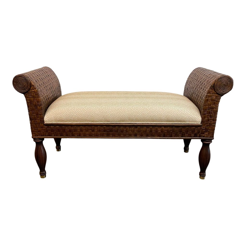 Pair of Ethan Allen Alexis Plantation Style Benches - Design Plus Gallery