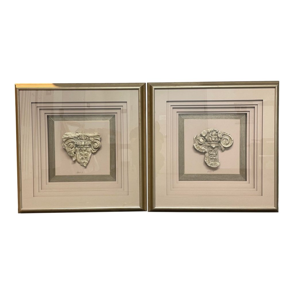 Architectural Greek Shadow Boxes - a Pair. Original Price: $677 ...