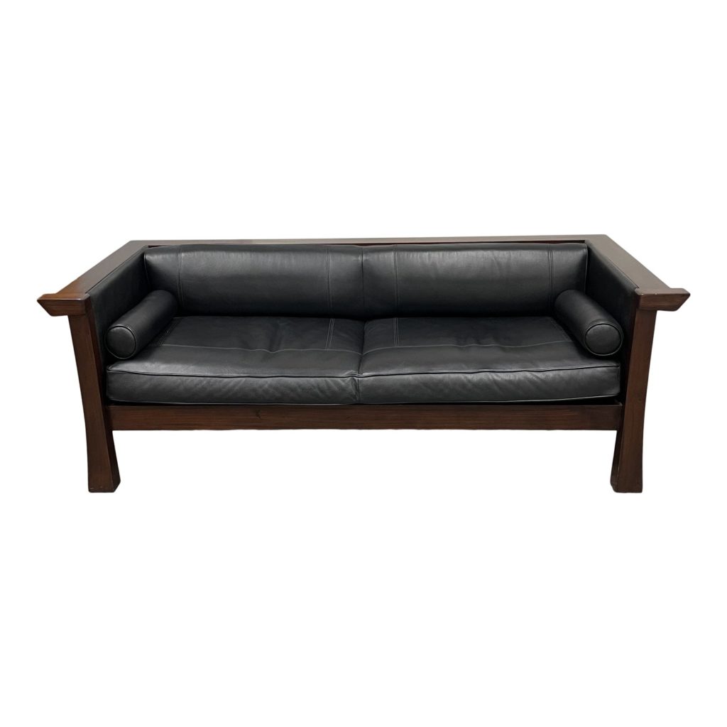 Maria Yee Cambria Leather + Wood Sofa. Original Price: $5,500 - Design ...