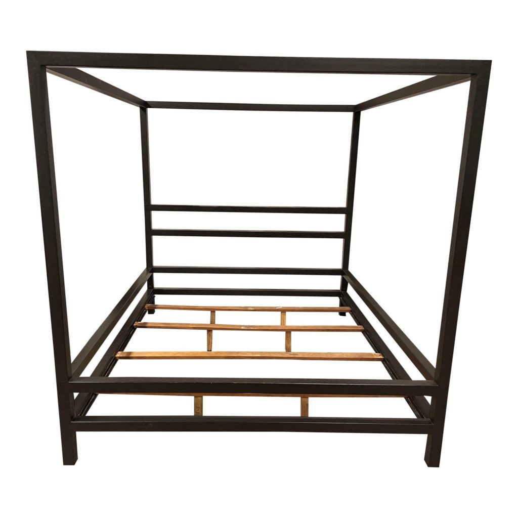 California King Metal Canopy Bed Frame - Design Plus Gallery