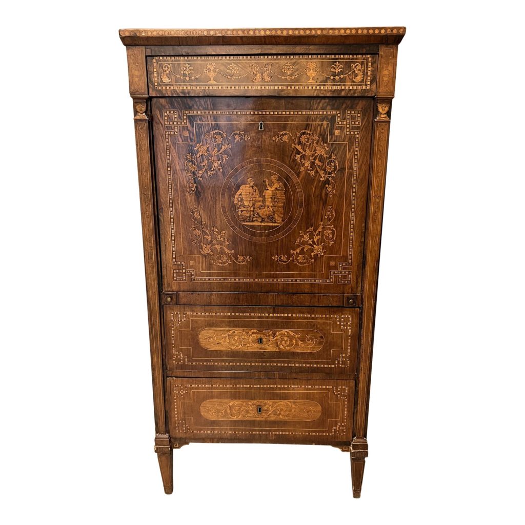 Early 20th Century Neoclassical Style Inlay Secretary - Design Plus Gallery