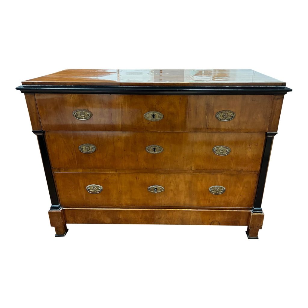 Antique Biedermeier Style Three Drawer Chest - Design Plus Gallery