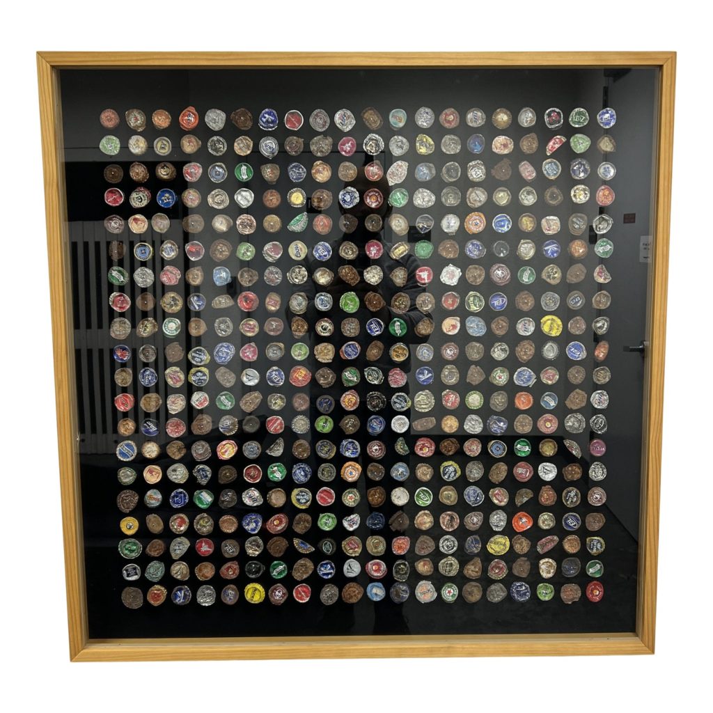 Custom Bottlecap Grid Shadow Box - Design Plus Gallery