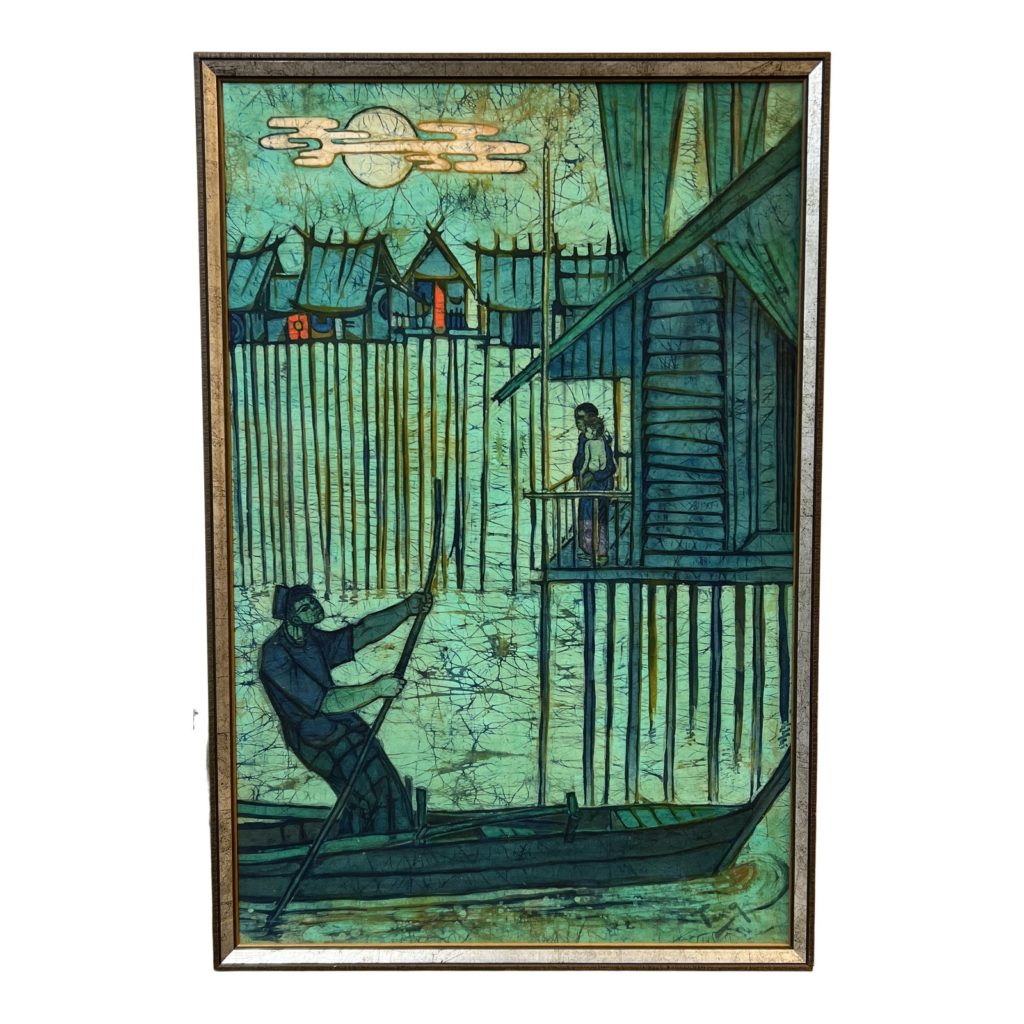 Master Chuah Thean Teng Custom Framed Batik Painting - Design Plus Gallery