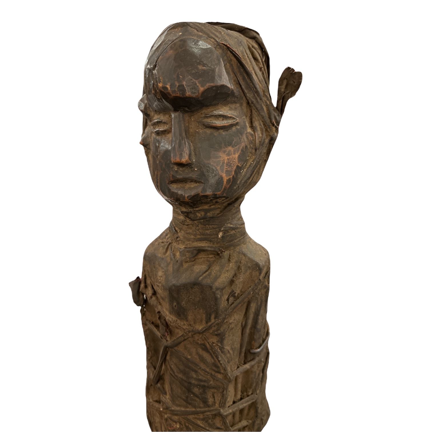 African Mounted Mummy Artifact - Design Plus Gallery