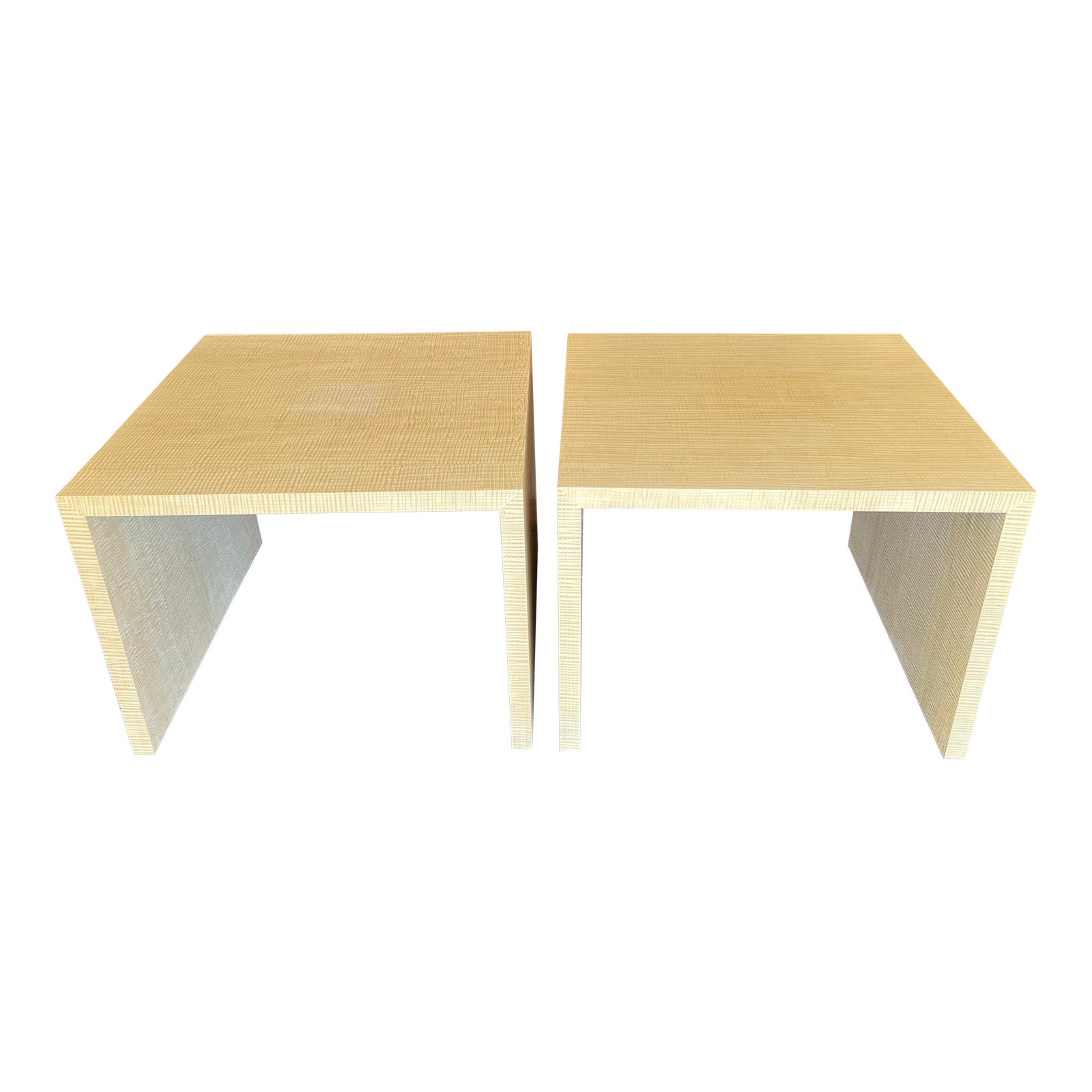 custom-design-waterfall-ash-side-tables-a-pair-9114 - Design Plus Gallery